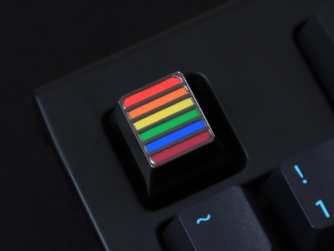 Rainbow Pride Metal Keycap for Mechanical Keyboards Metal Artisan ...