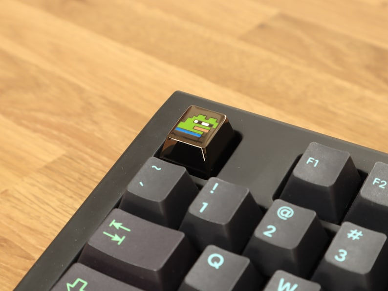 Pixel Peepo Artisan Keycap: Black Enamel Esc Key - Etsy