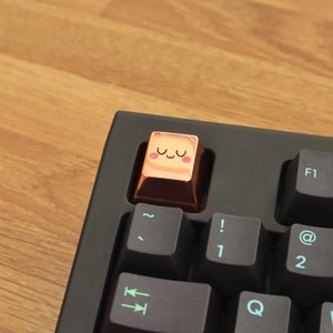 Cute Uwu Rose Gold Metal Artisan Keycap - Custom Mechanical Keyboard ...
