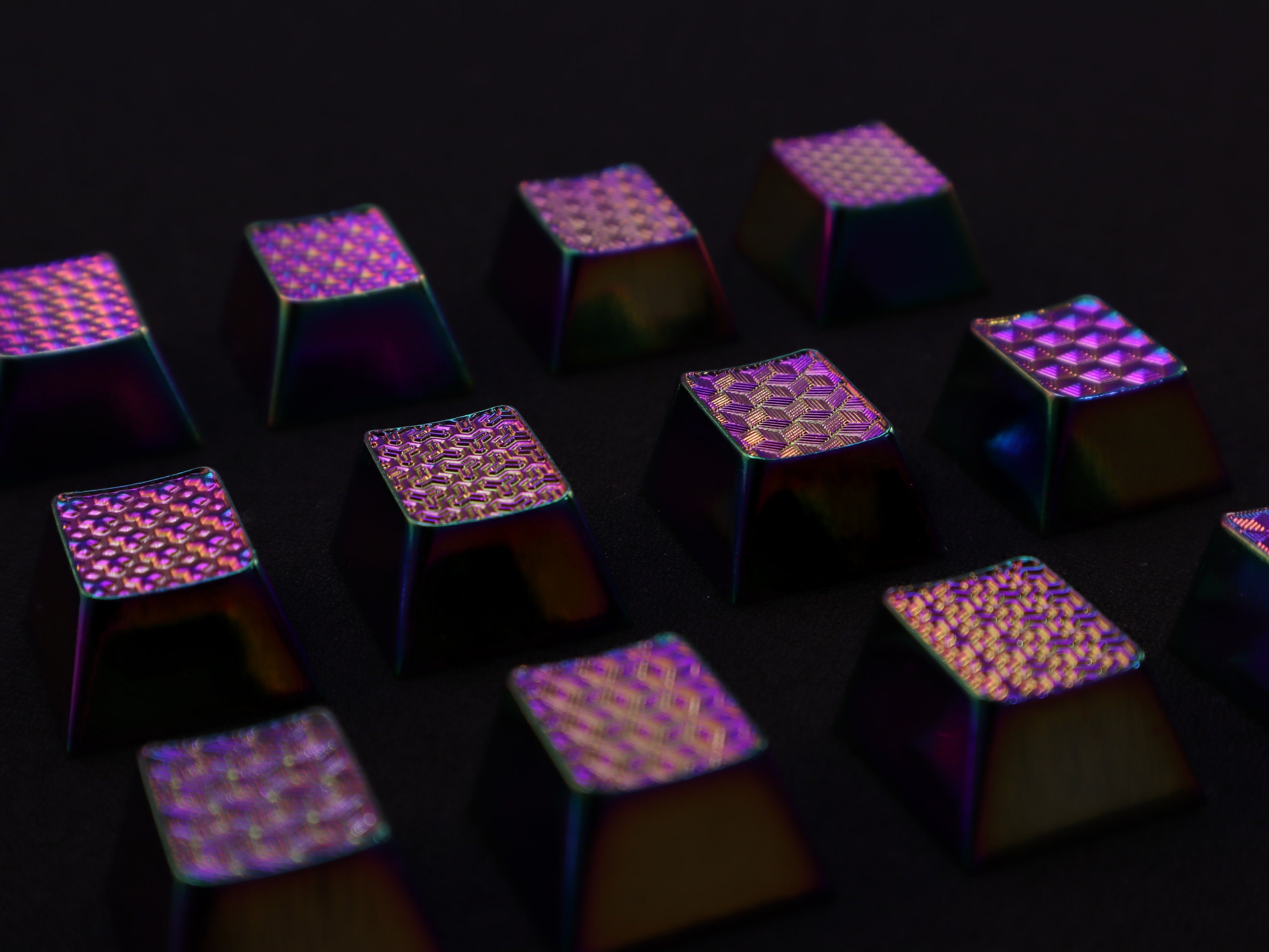 Geometry Mu Metal Artisan Keycap Iridescent Anodized Plating - Etsy