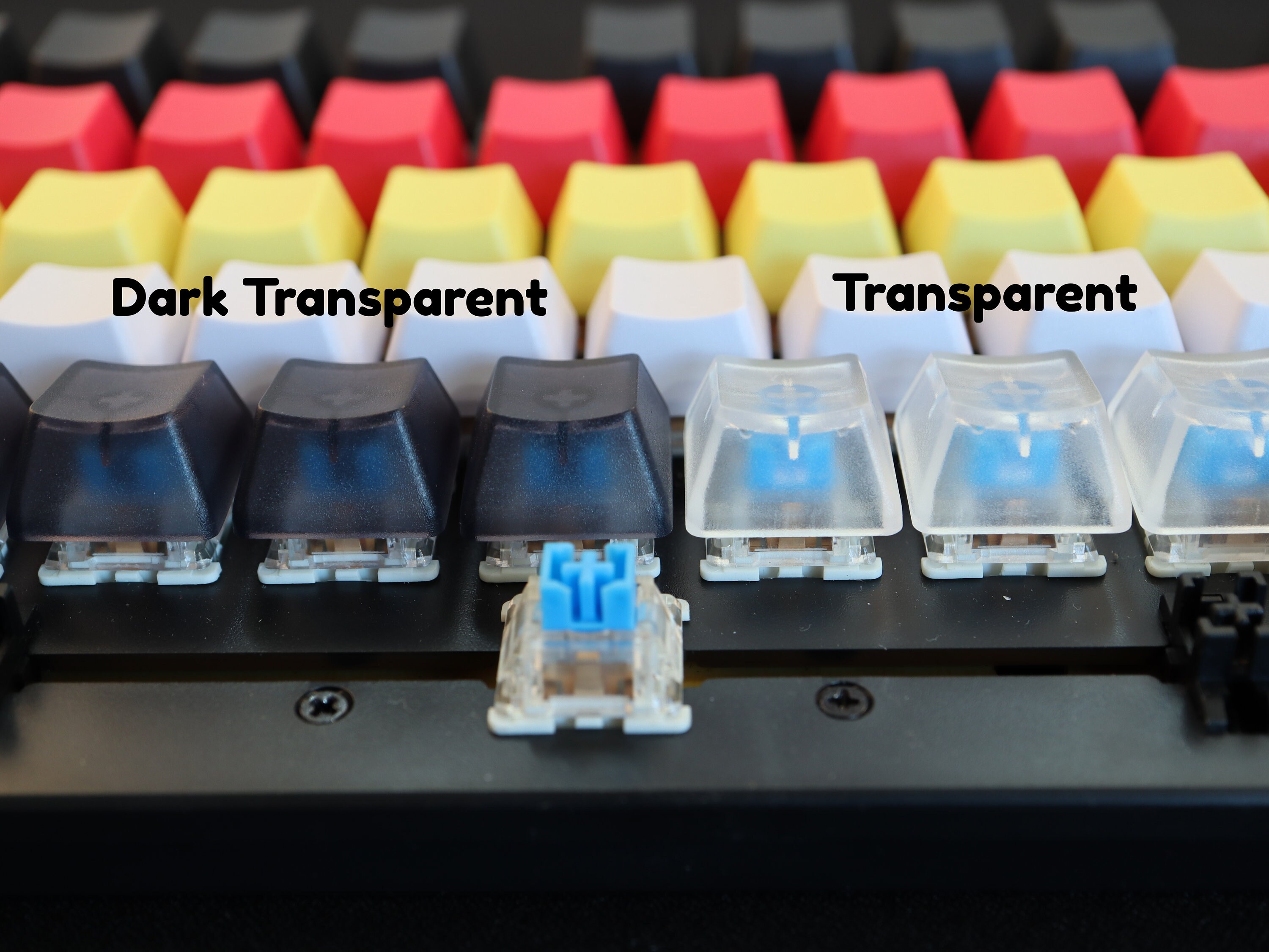 Transparent Clear Keycaps rows 1234 OEM Profile ABS Key - Etsy