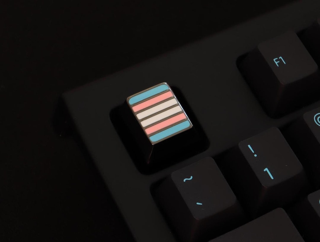 Transgender Flag Metal Keycap for Mechanical Keyboards Metal Artisan ...