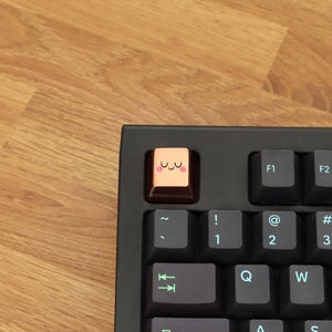 Cute Uwu Rose Gold Metal Artisan Keycap - Custom Mechanical Keyboard ...
