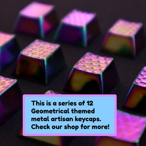 Geometry Kappa Metal Artisan Keycap - Iridescent Anodized Plating ...
