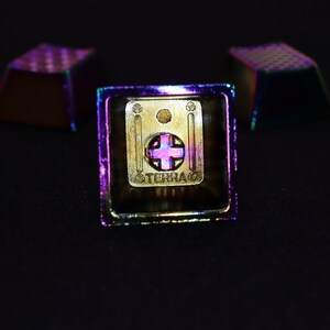 Geometry Kappa Metal Artisan Keycap - Iridescent Anodized Plating ...