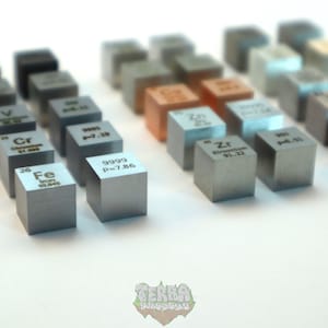 Metal Element Cubes 10mm Size 99.95% Purity Periodic Table Collection ...