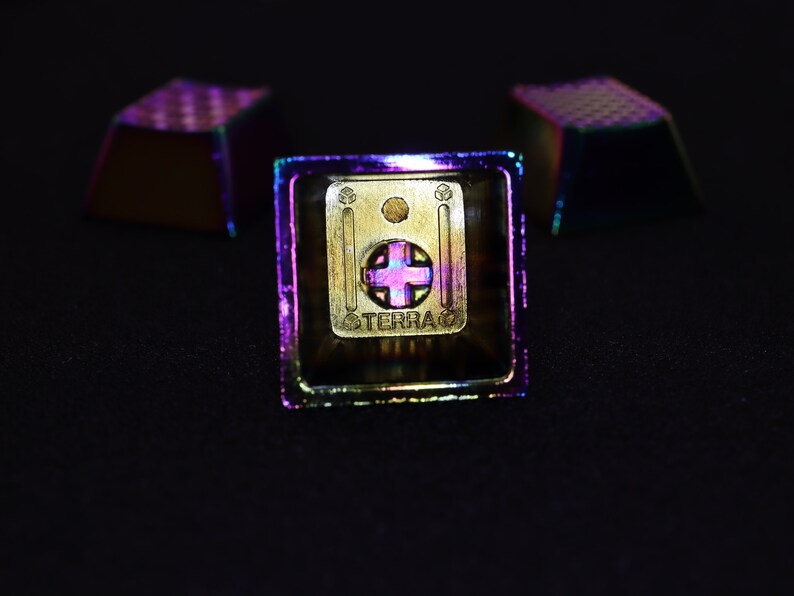 Geometry Mu Metal Artisan Keycap Iridescent Anodized Plating - Etsy UK