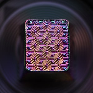 Geometry Kappa Metal Artisan Keycap - Iridescent Anodized Plating ...