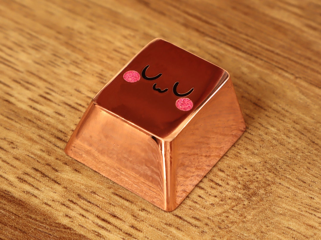 Cute Uwu Rose Gold Metal Artisan Keycap Custom Mechanical - Etsy
