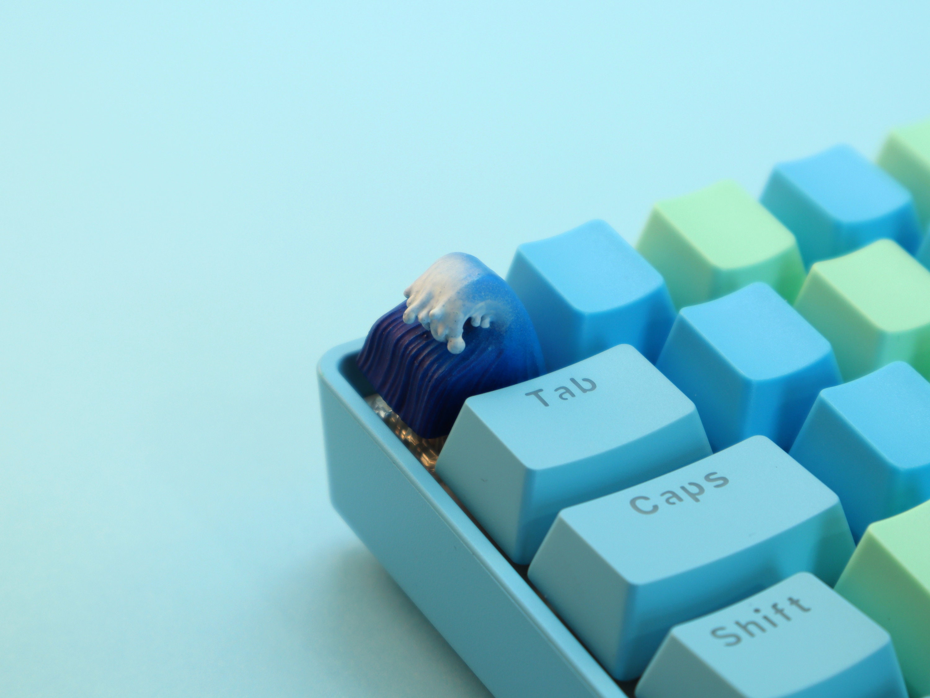 Ocean Wave Artisan Keycap for Mechanical Keyboard Hand - Etsy