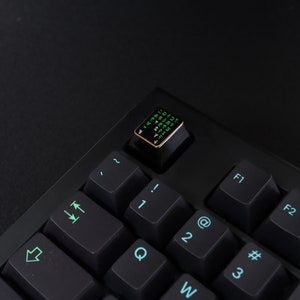 Digital Matrix Rain Keycap for Mechanical Keyboards Metal Artisan Key ...