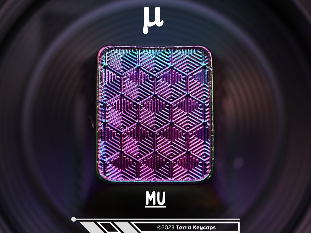 Geometry Mu Metal Artisan Keycap - Iridescent Anodized Plating ...