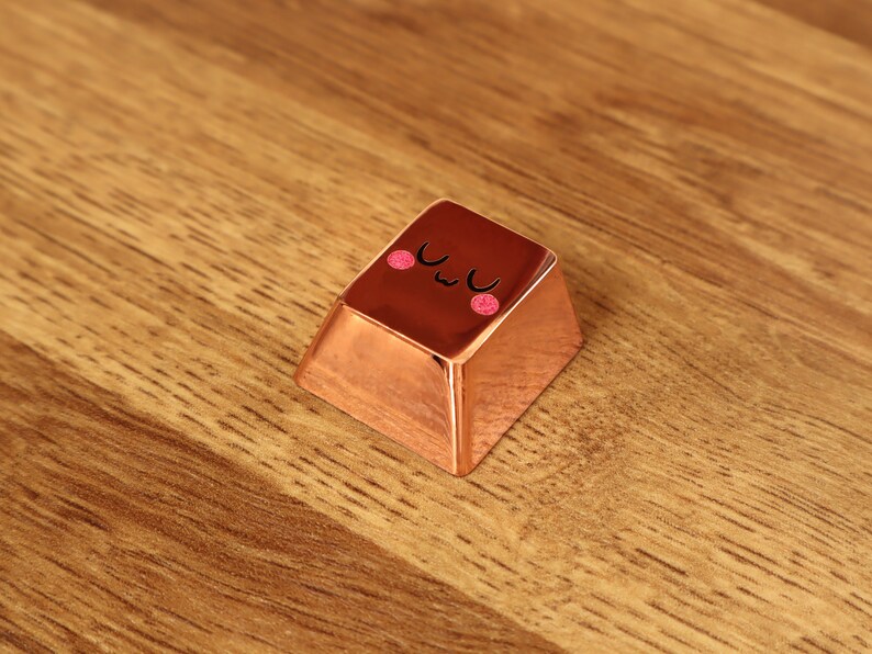 Uwu Rose Gold Artisan Keycap – Cute Blushing Mechanical Keyboard Key - Etsy