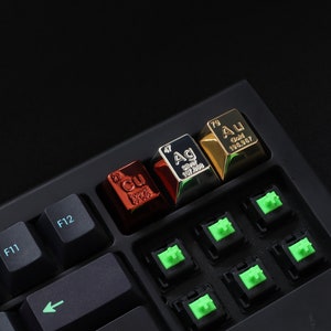 Periodic Table Element Keycap: Gold, Silver, Copper Artisan Key Cap - Etsy
