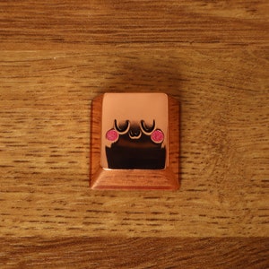 Cute Uwu Rose Gold Metal Artisan Keycap - Custom Mechanical Keyboard ...