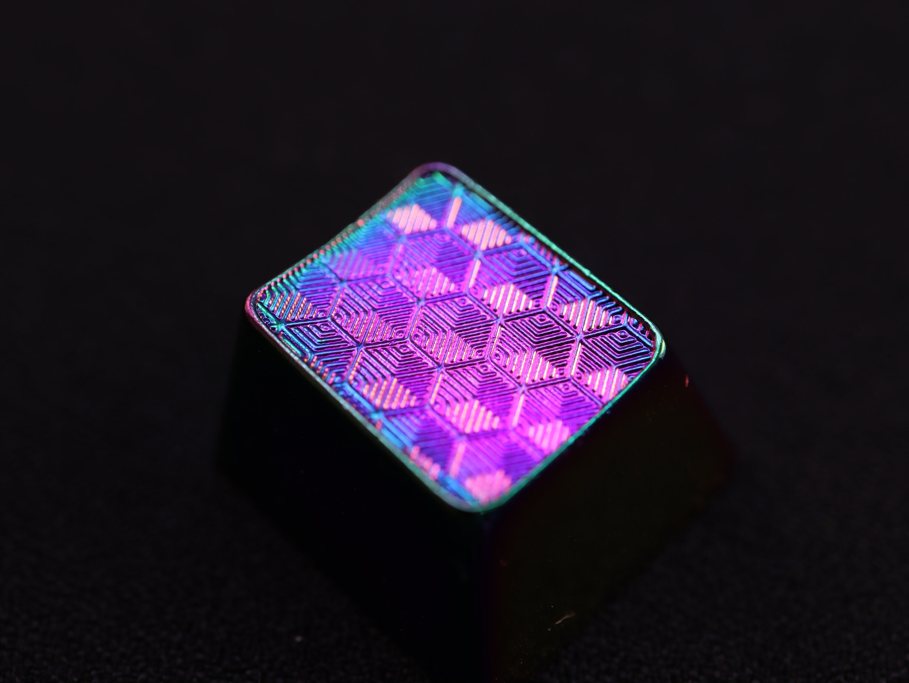 Geometry Mu Metal Artisan Keycap Iridescent Anodized Plating - Etsy UK