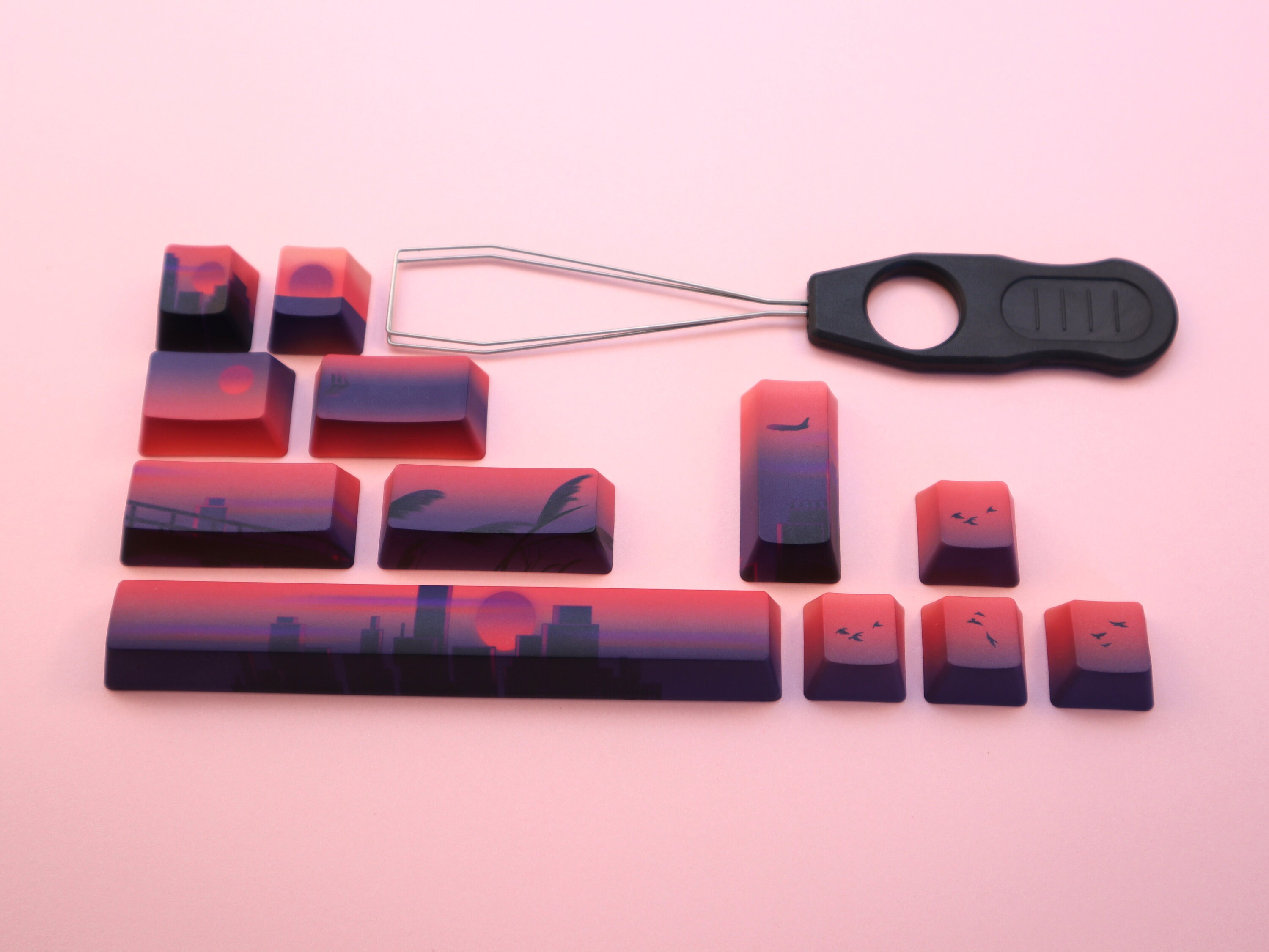 12 Keycaps Set Sunset City PBT Keycaps for Mechanical - Etsy Australia