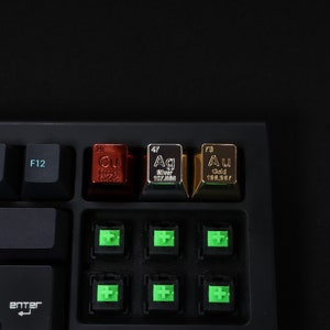 Periodic Table Element Keycap: Gold, Silver, Copper Artisan Key Cap - Etsy