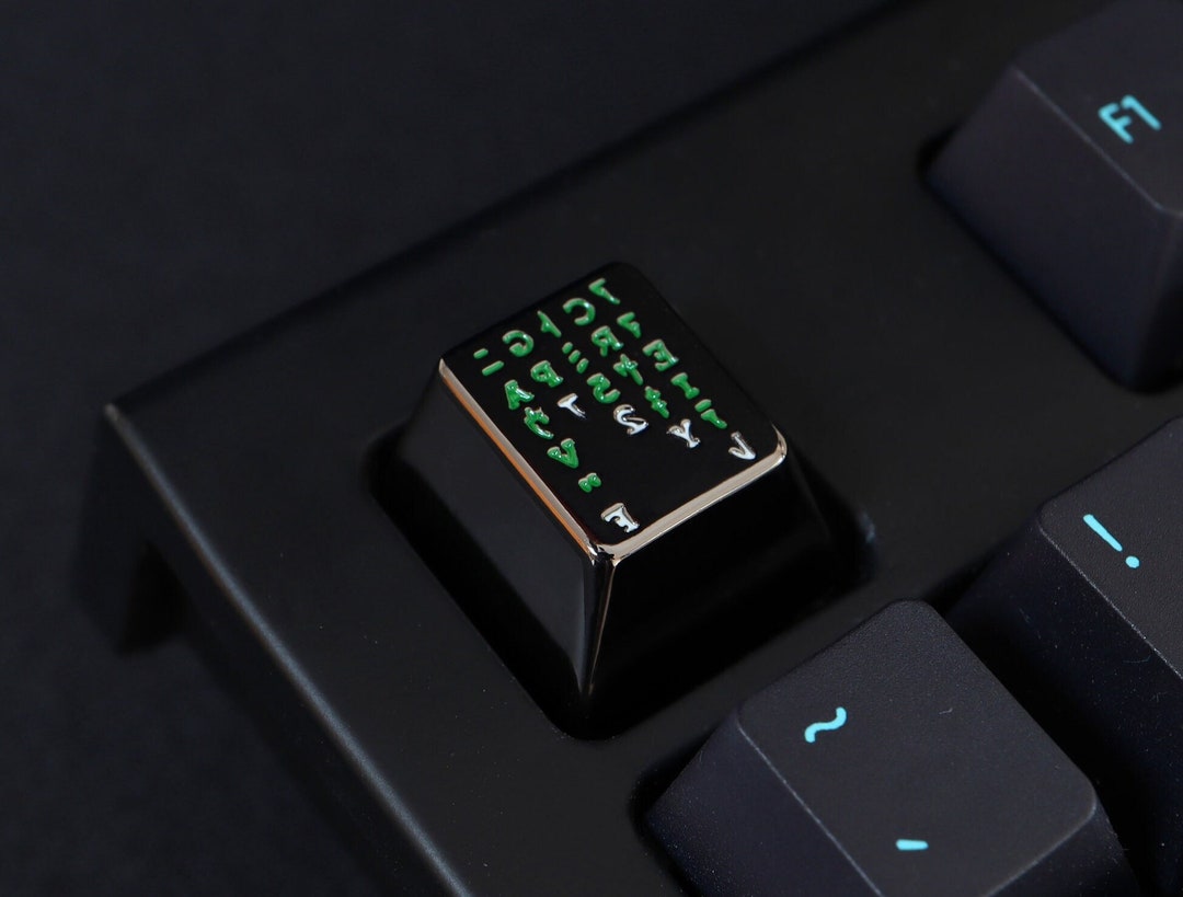 Digital Matrix Rain Keycap for Mechanical Keyboards Metal Artisan Key ...