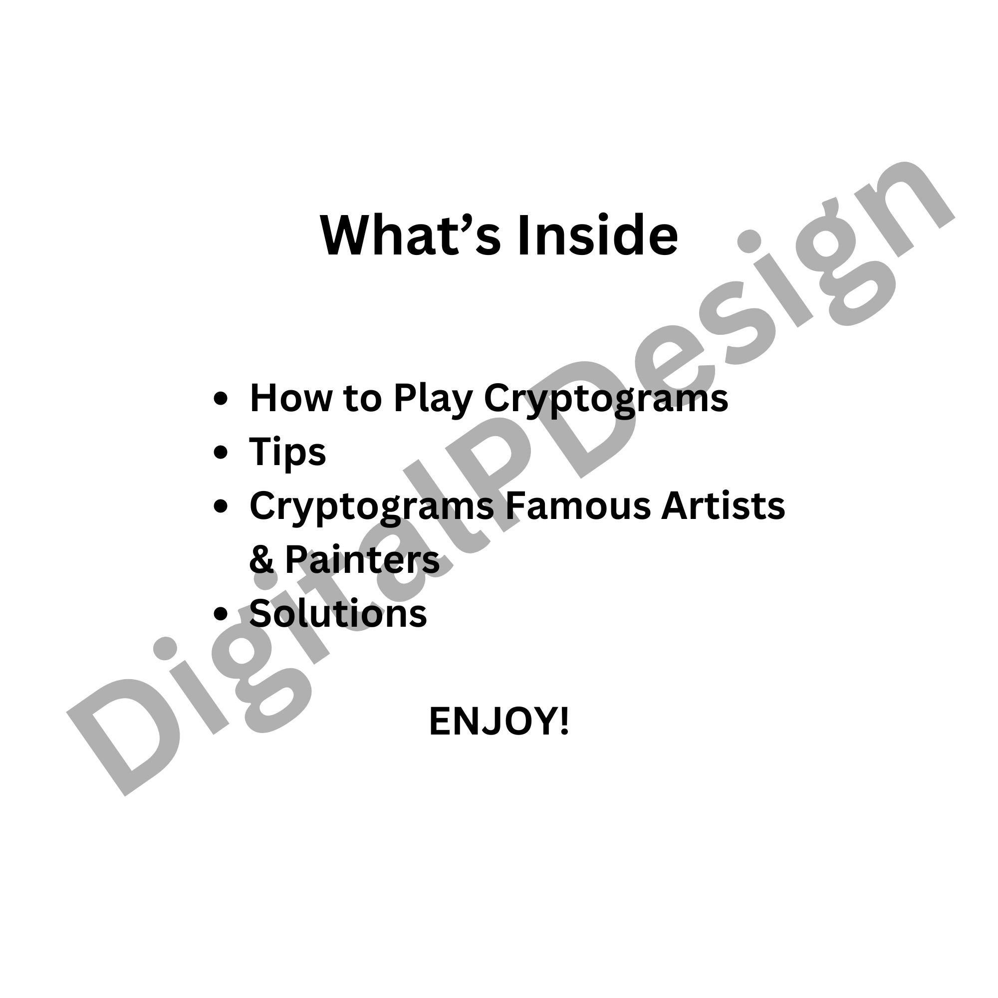Large Print Cryptograms for Adults, Seniors, Fun Puzzles With Solutions ...