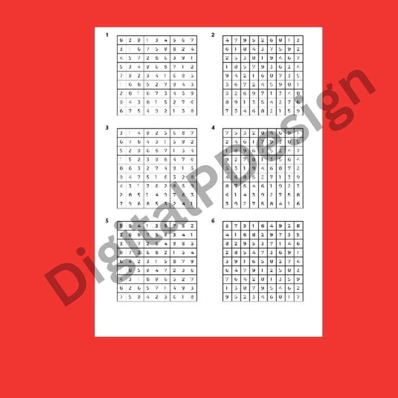 Hard Level Sudoku 9x9 Grid Printables | Sudoku Puzzle Lovers| 300 Digital Puzzles PLUS Sudoku ...