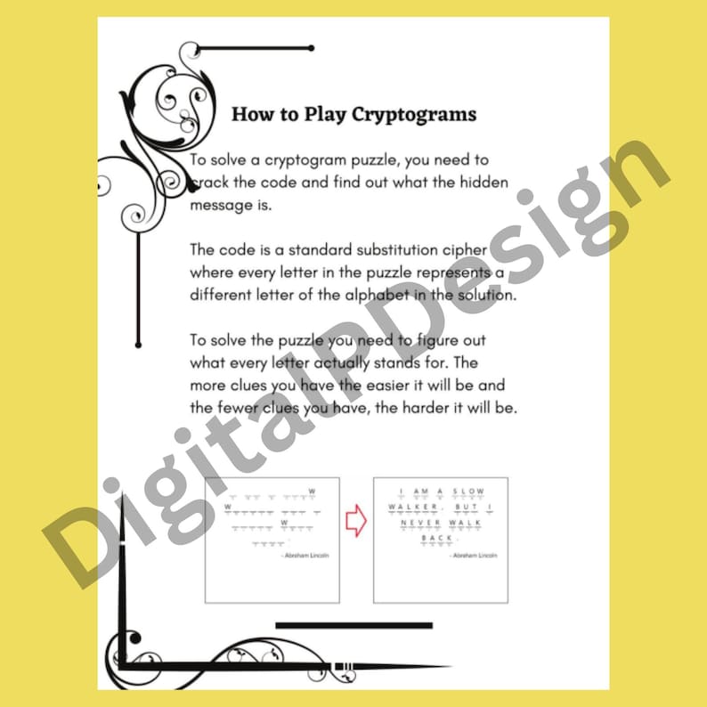 Large Print Cryptograms for Adults, Seniors, Fun Puzzles With Solutions ...