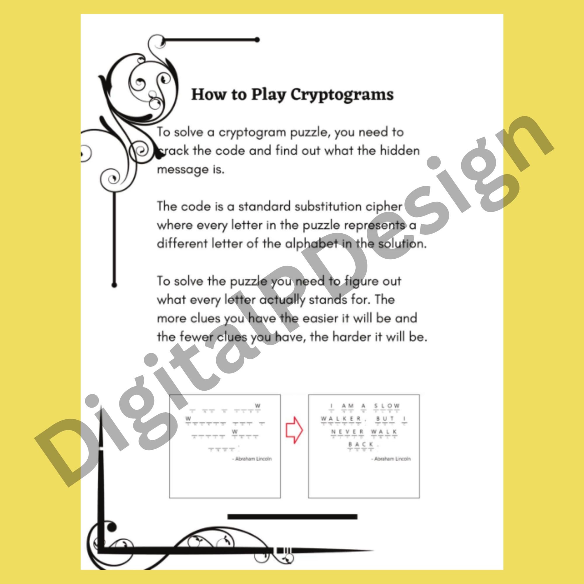 Large Print Cryptograms for Adults, Seniors, Fun Puzzles With Solutions ...