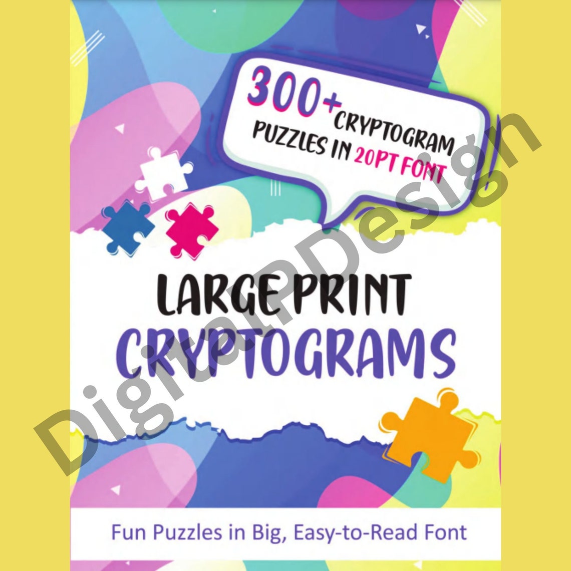 Large Print Cryptograms for Adults, Seniors, Fun Puzzles With Solutions ...
