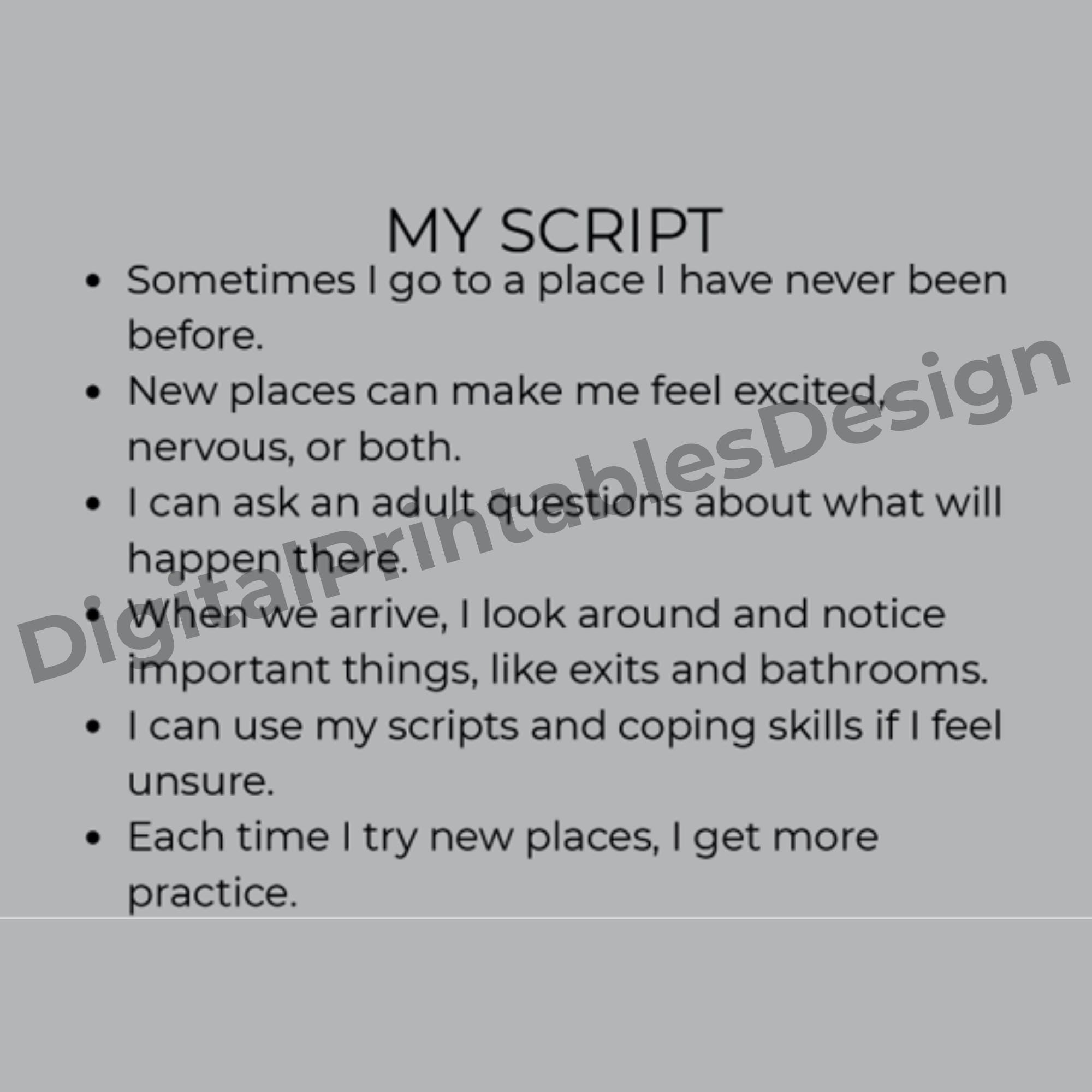 Autism Social Script Cards for Kids 6–12 | 32 Printable Social Stories ...