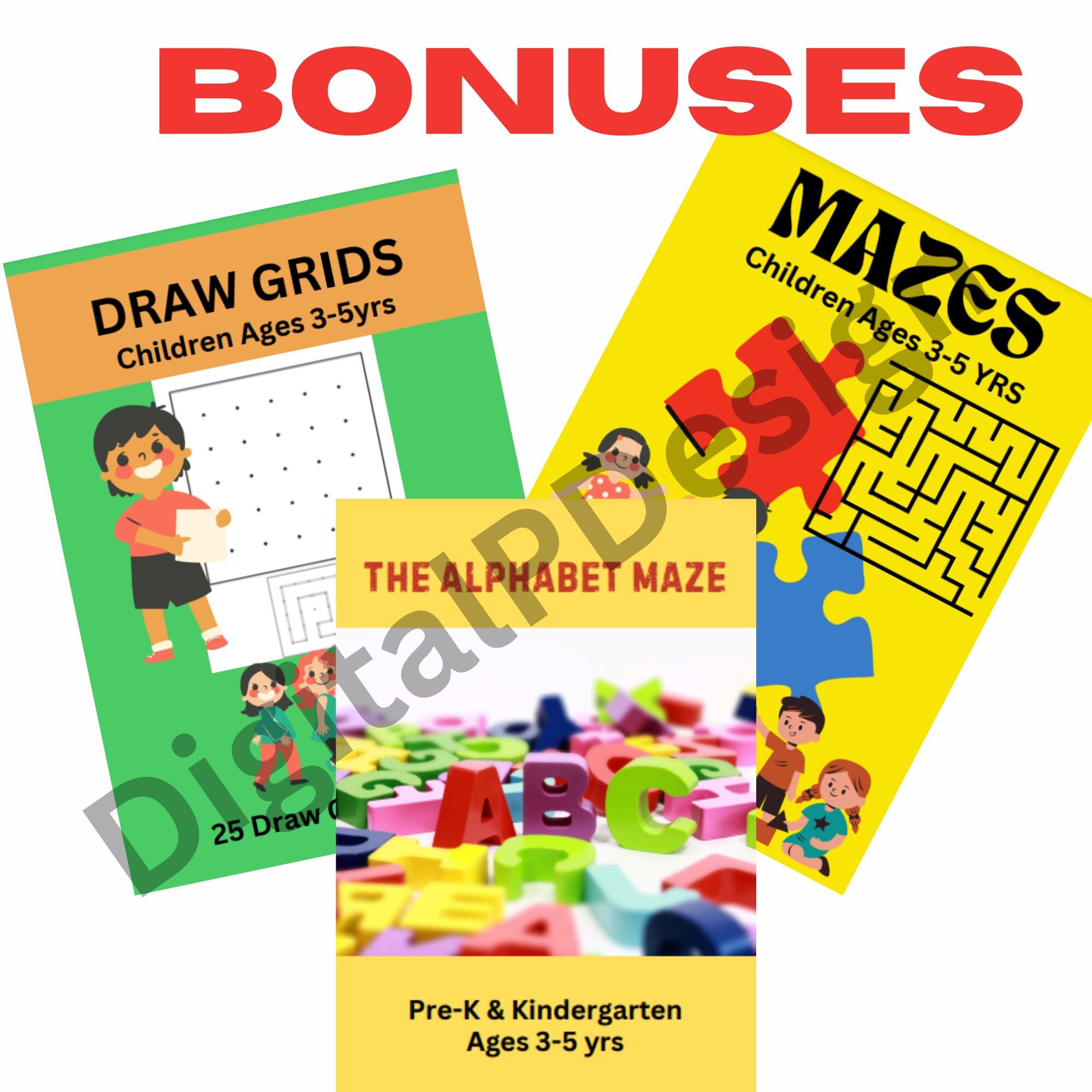 Kindergarten Activity Worksheets |prek|early Learning| Bonuses-alphabet ...