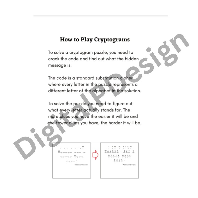 Large Print Cryptograms for Adults, Seniors, Fun Puzzles With Solutions ...