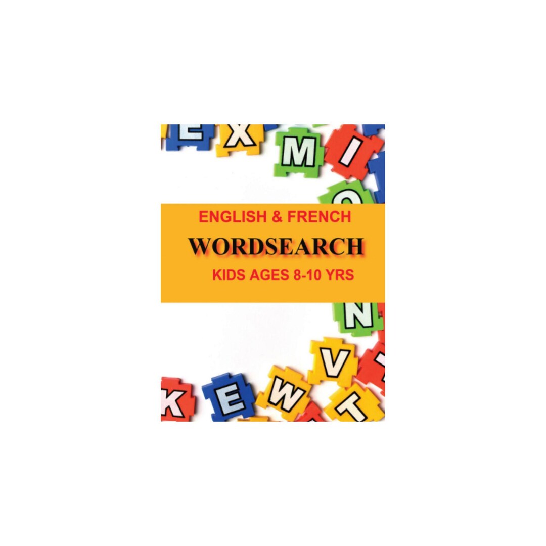 Wordsearch for Kids Ages 8-10| English & French Puzzles|digital PDF ...