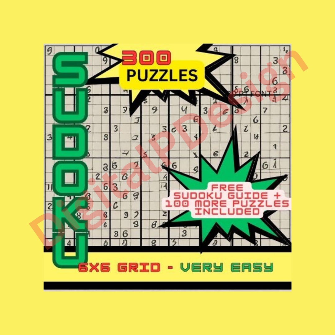 Very Easy Sudoku 6x6 Grid Printables | Sudoku Puzzle Lovers| 300 ...