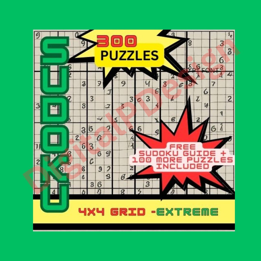 Sudoku 4x4 Grid Printables | Extreme Level for Sudoku Puzzle Lovers ...