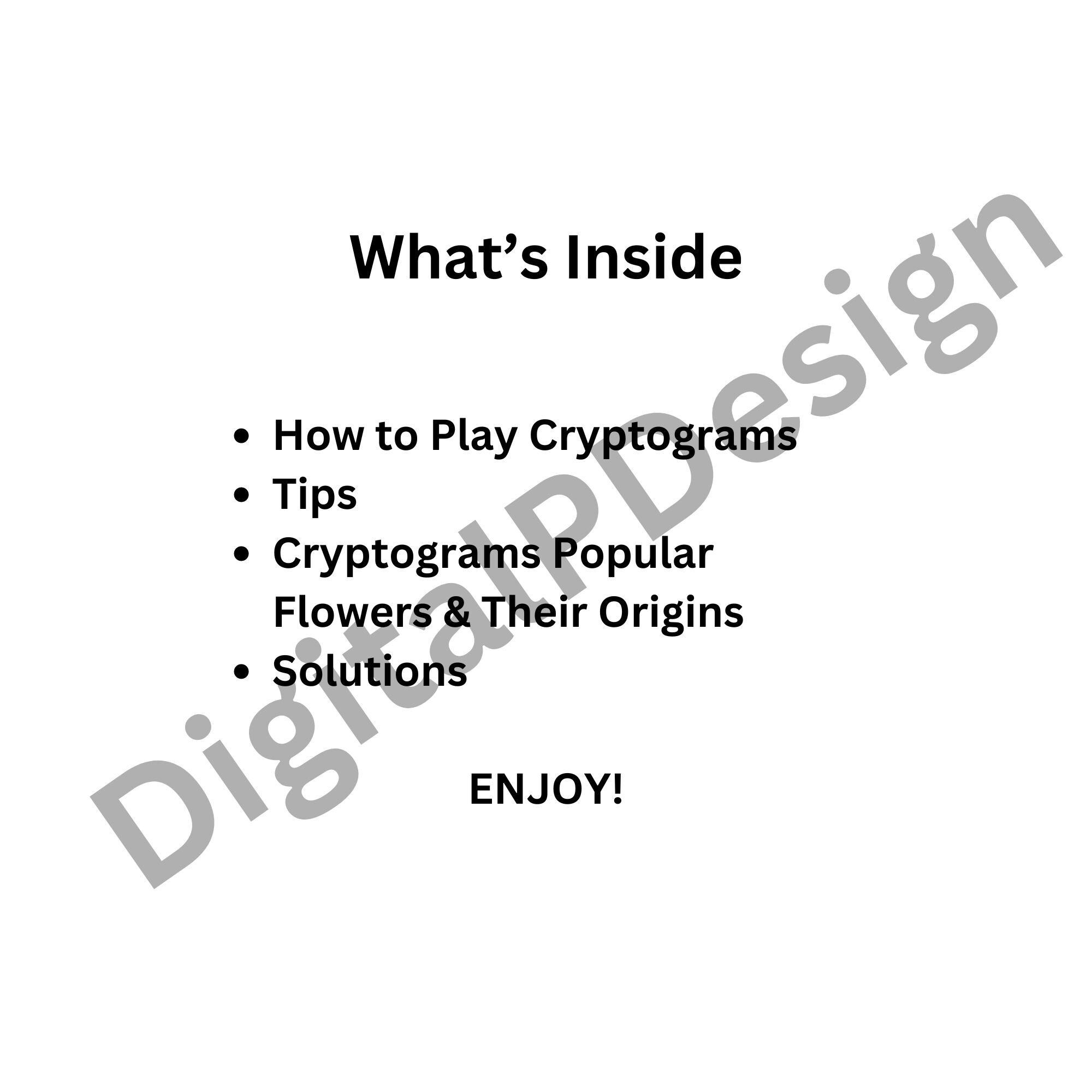 Large Print Cryptograms for Adults, Seniors, Fun Puzzles With Solutions ...