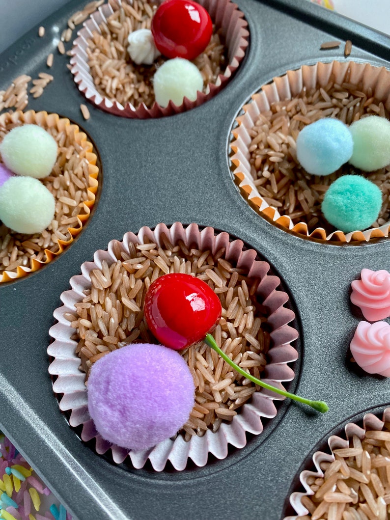 Dessert Baking Sensory Bin | Cupcake / Muffin Baking Sensory Activity ...