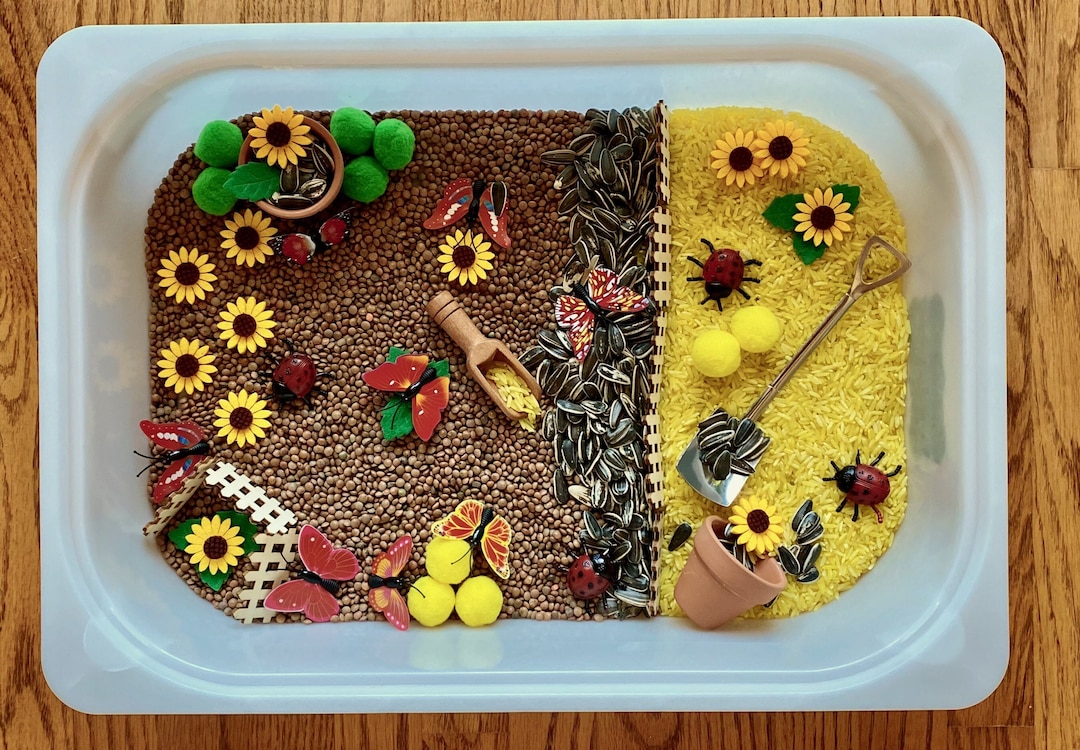 Sunflower Sensory Bin Summer Sensory Activity for Toddlers Gardening ...