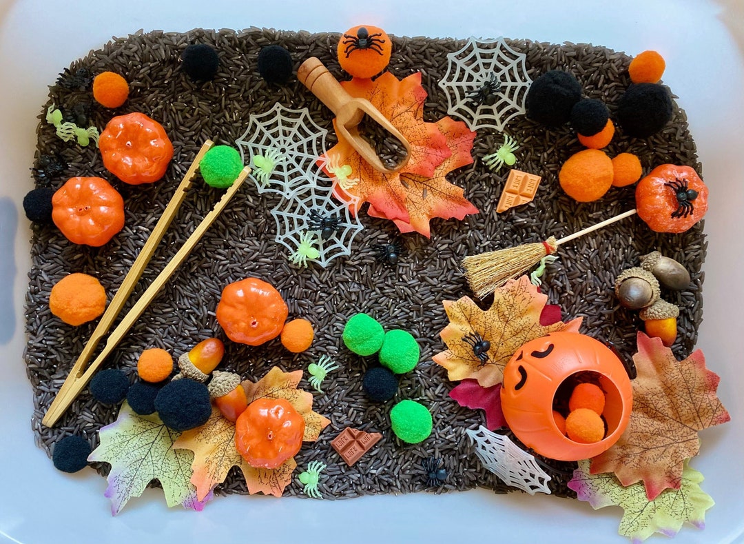Halloween Sensory Bin | Fall/autumn Sensory Activity for Toddlers - Etsy