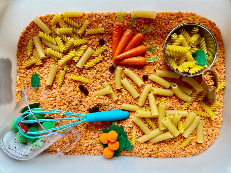 Cooking Sensory Bin | Pasta / Cooking Sensory Activity for Toddlers - Etsy