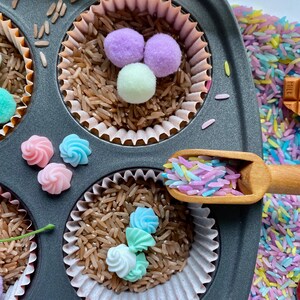 Dessert Baking Sensory Bin | Cupcake / Muffin Baking Sensory Activity ...