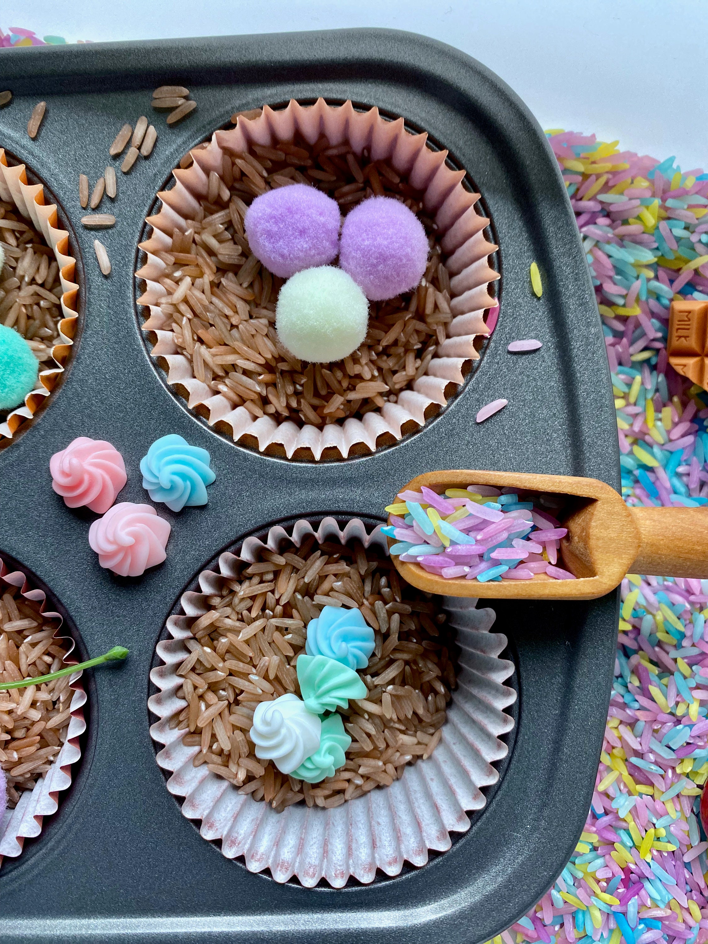 Dessert Baking Sensory Bin | Cupcake / Muffin Baking Sensory Activity ...