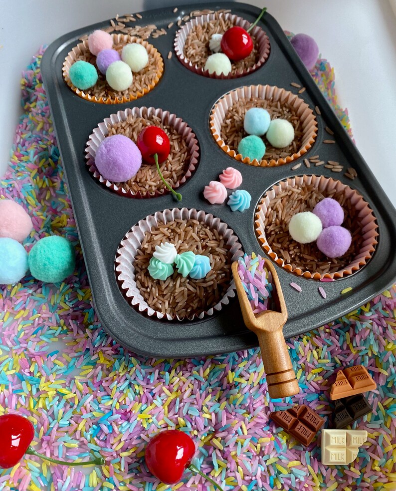 Dessert Baking Sensory Bin | Cupcake / Muffin Baking Sensory Activity ...