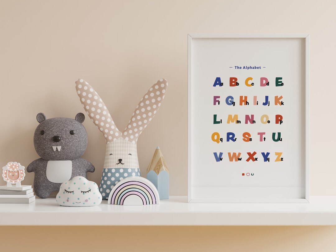 Alphabet Educational Poster - Digital Download, Printable ABC Chart for ...