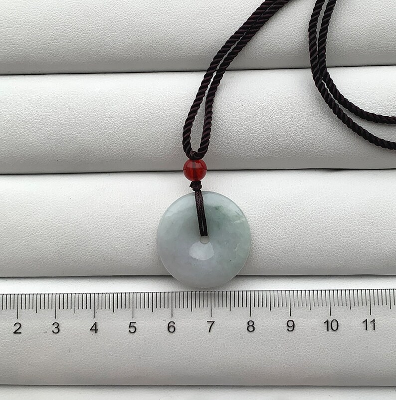 Real Jade Natural Burmese Jadeite Donut Pendant Necklace - Etsy UK