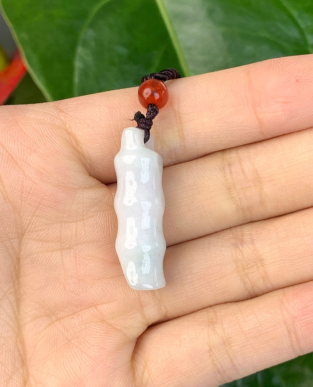 Authentic Bamboo Jade Pendant Natural Burmese Jadeite Genuine Grade A ...