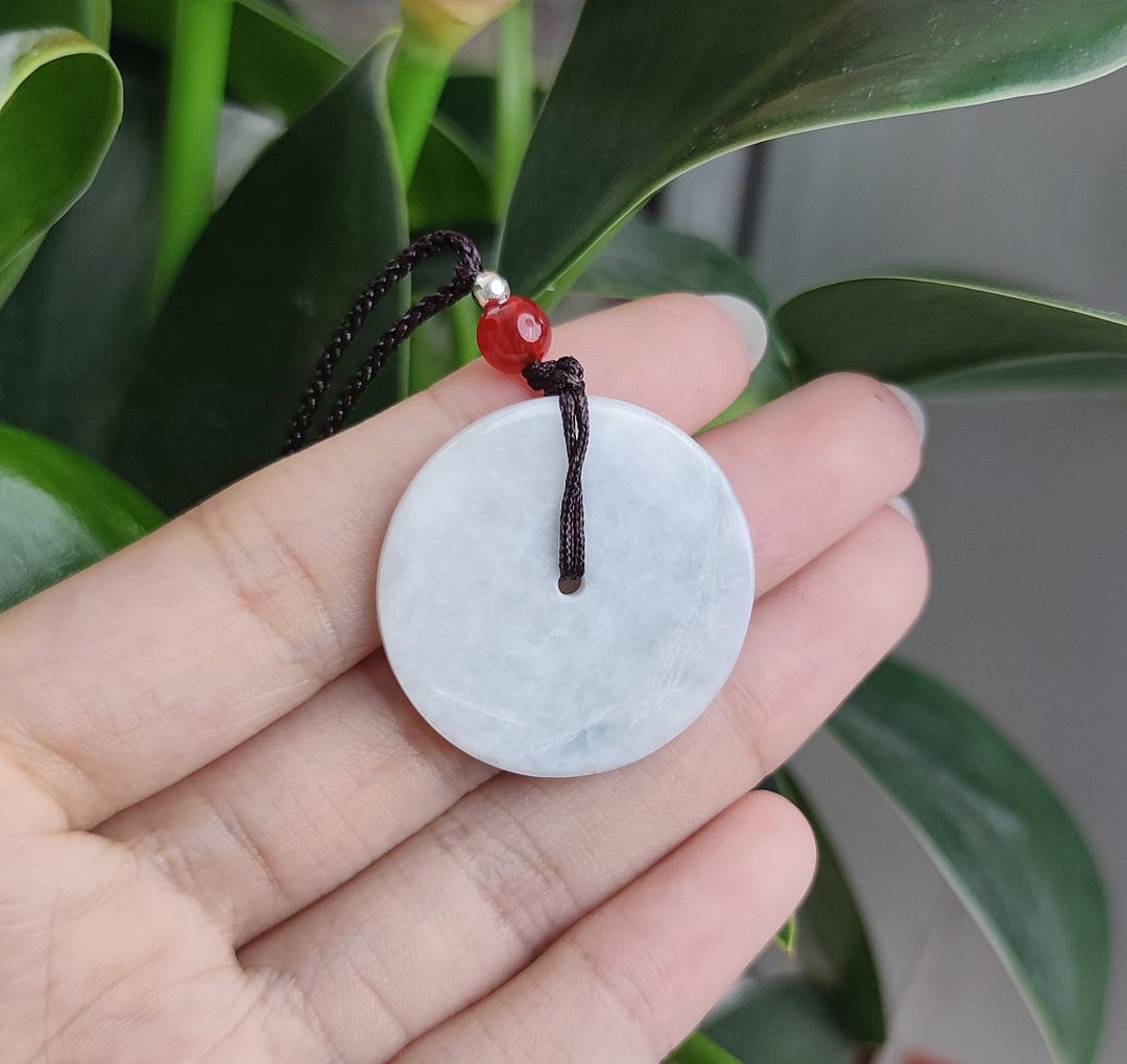 Jade Pendant Necklace Authentic Donut Jade Pendant Natural Burmese ...