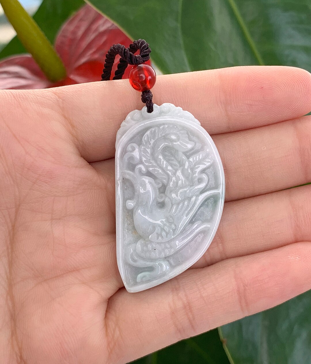 Real Jade Pendant Necklace Authentic Jade Pheonix Pheonix Natural ...