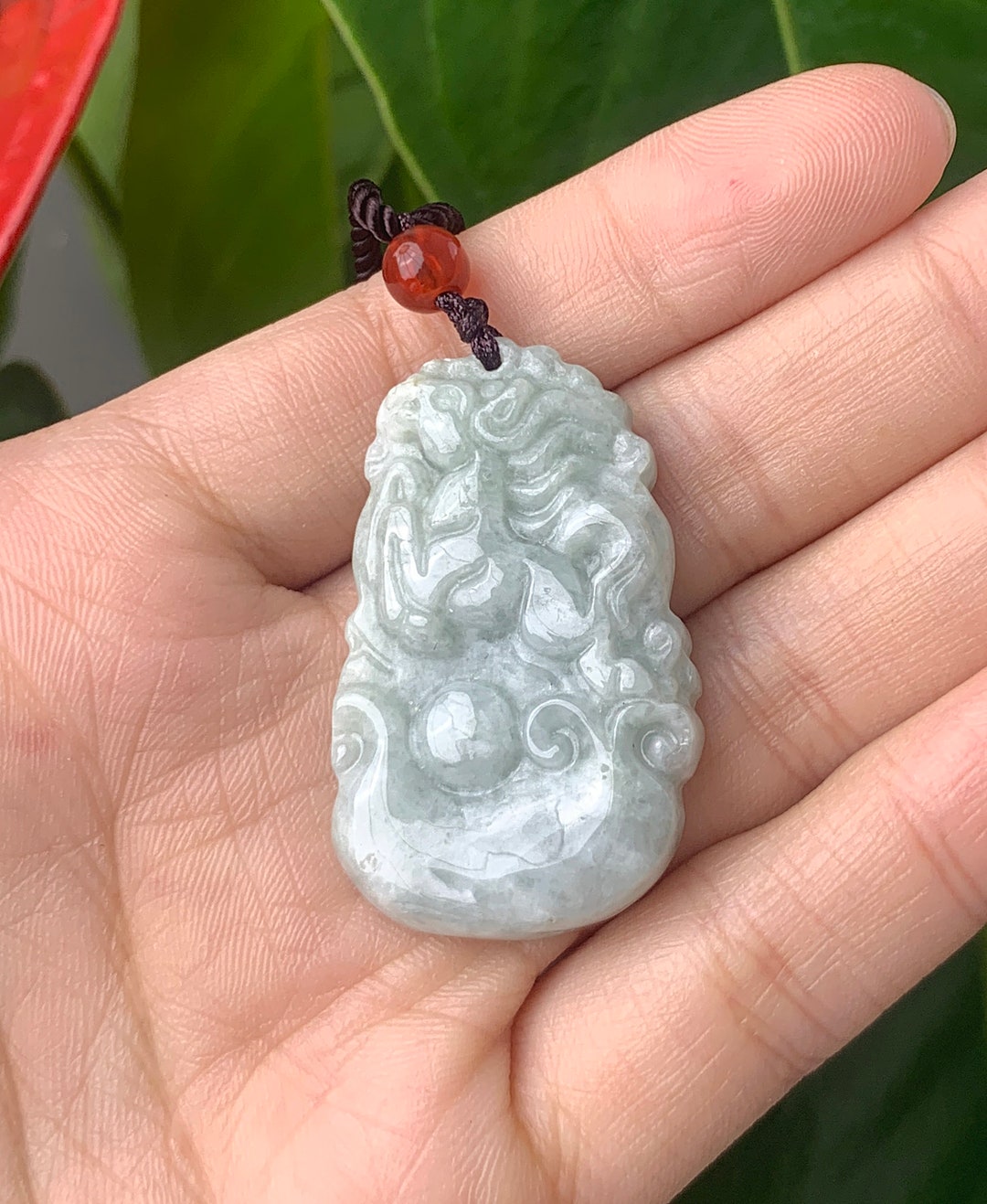 Statement Pendant Necklace Authentic Jade Pendant Natural Burmese ...