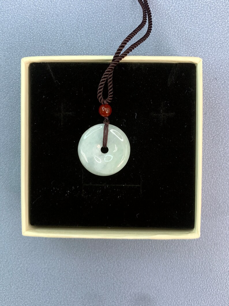 Real Jade Authentic Burmese Jadeite Donut Pendant Necklace - Etsy UK