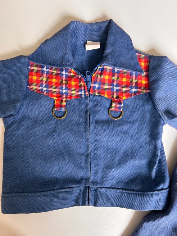 24 mo- Vintage Cowboy 2pc Denim Overall Jacket Set - … - Gem